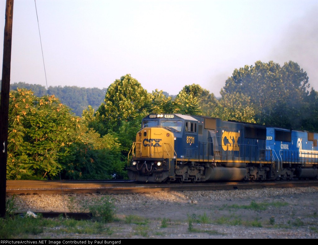 CSXT 8731 SD60I Arriving In Sodom